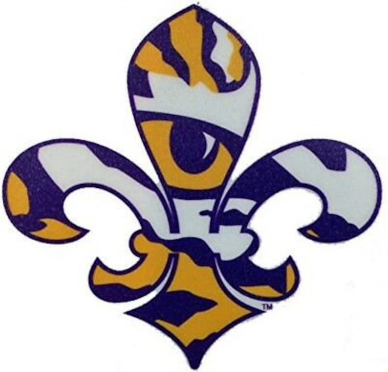 LSU Tigers Fleur-de-lis 6” Premium Vinyl Decal Licensed NCAA - Etsy