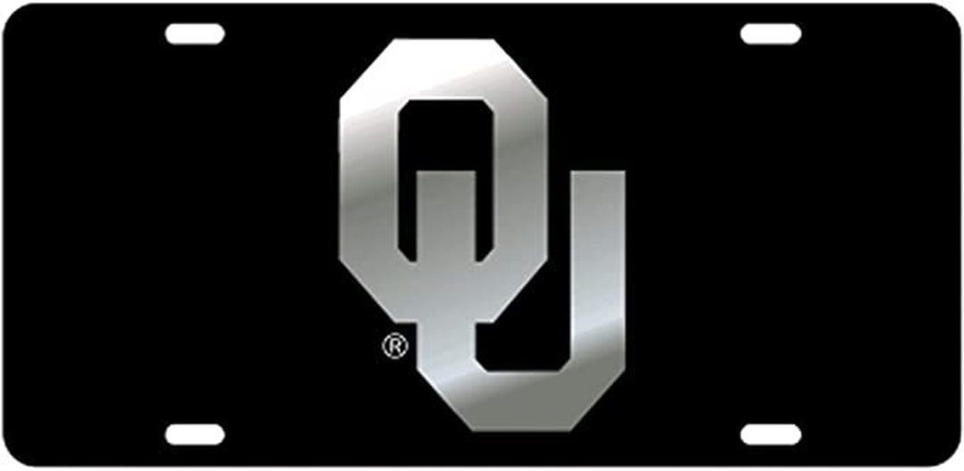 Oklahoma Sooners , OU License Plate Inlaid Mirrored Car Tag Licensed ...