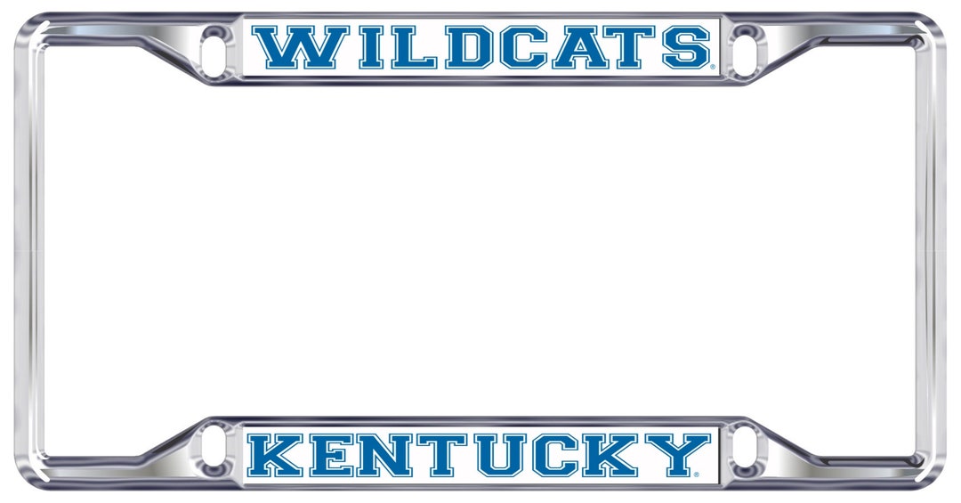 Kentucky White Domed License Plate Frame Wildcats - Etsy