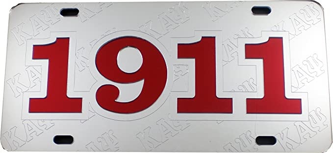 Kappa Alpha Psi 1911 Ghost Back Letters Car Tag License Plate [silver ...