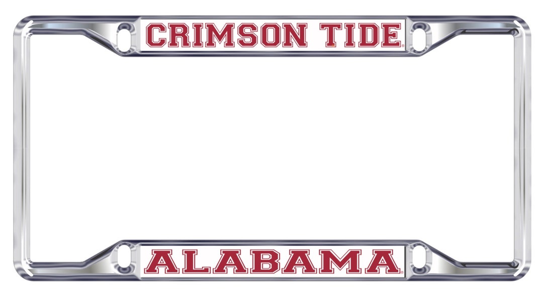 Alabama White License Plate Frame Crimson Tide - Etsy