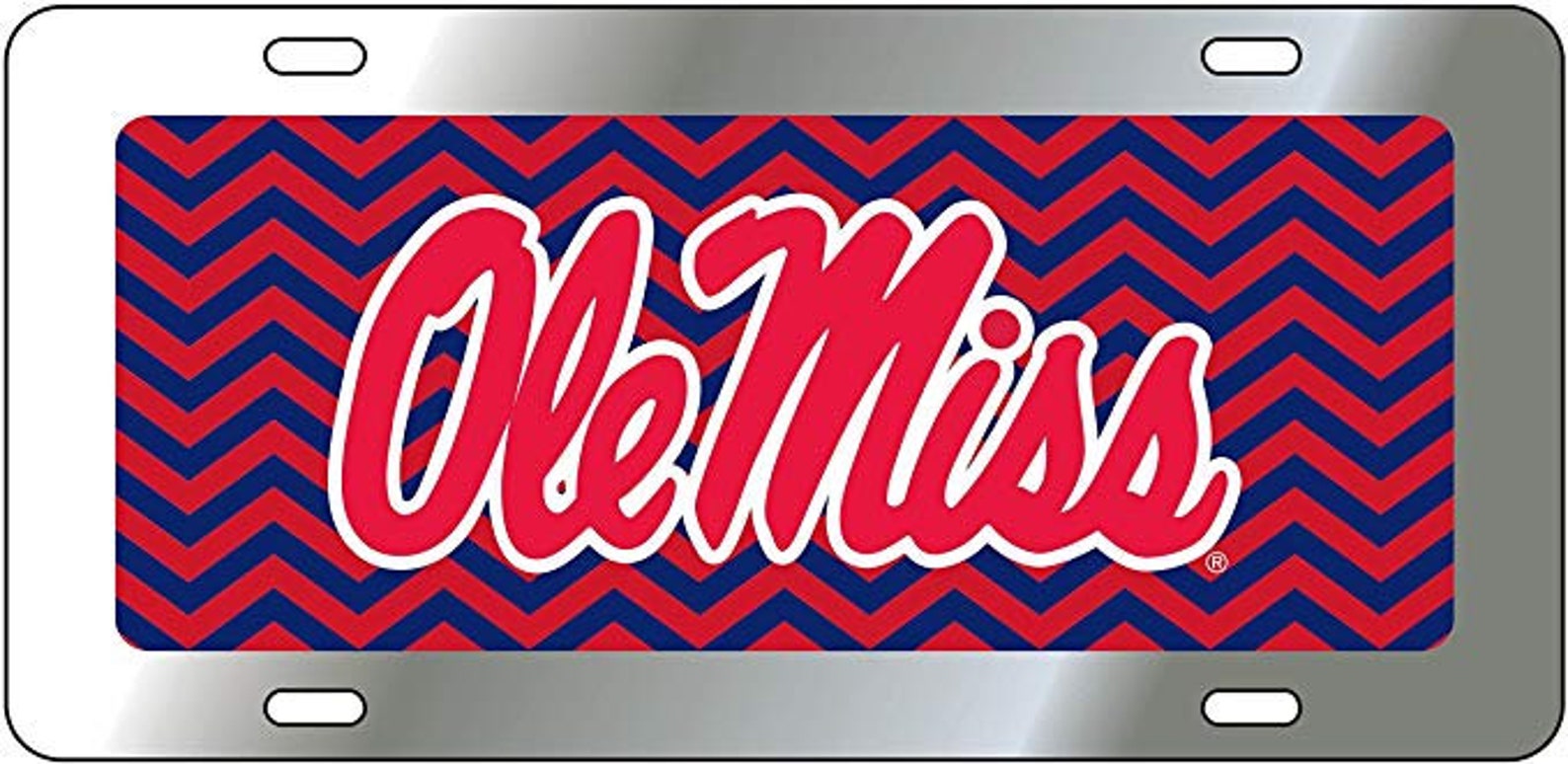 Ole Miss Rebels Chevron Striped License Plate / Car Tag NCAA - Etsy