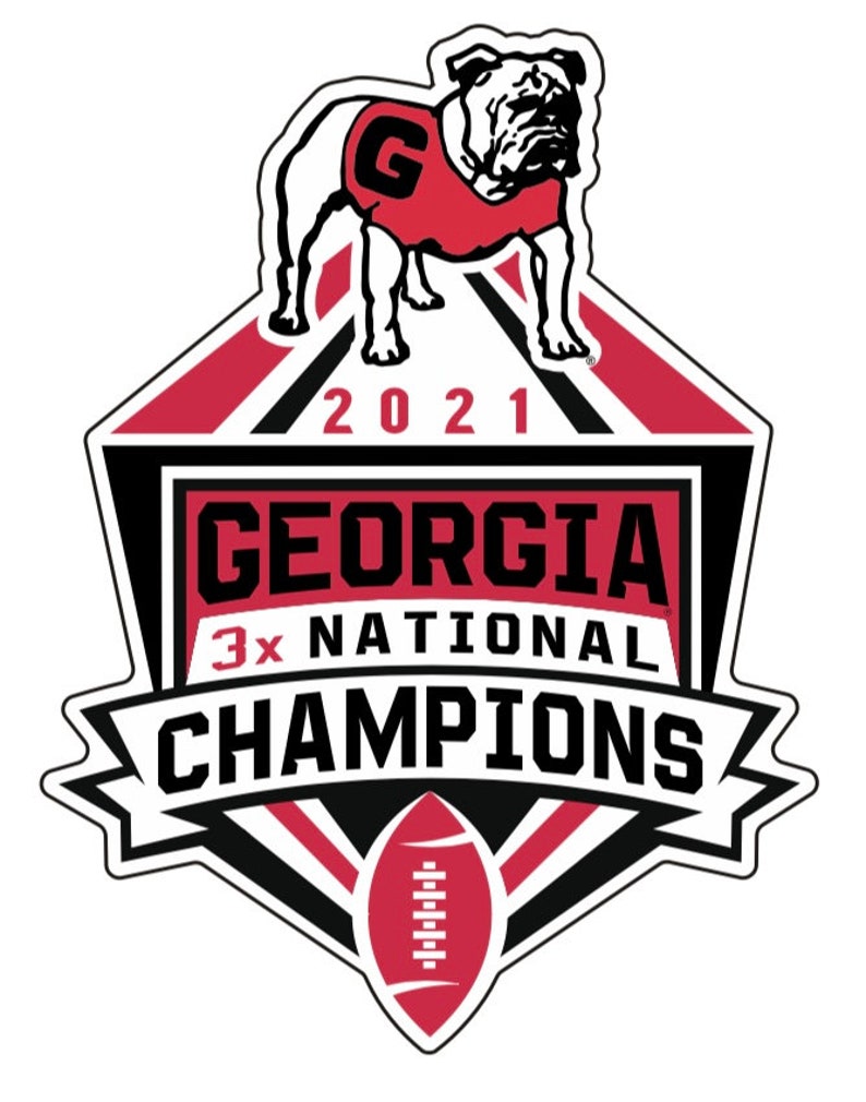 Georgia Bulldogs UGA Premium Vinyl Decal Licensed 2021 National ...