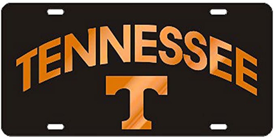Tennessee Volunteers License Plate / Car Tag Black Licensed NCAA Inlaid ...