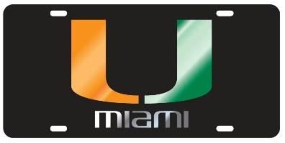 Miami Hurricanes Laser Cut License Plate / Car Tag Licensed NCAA - Etsy