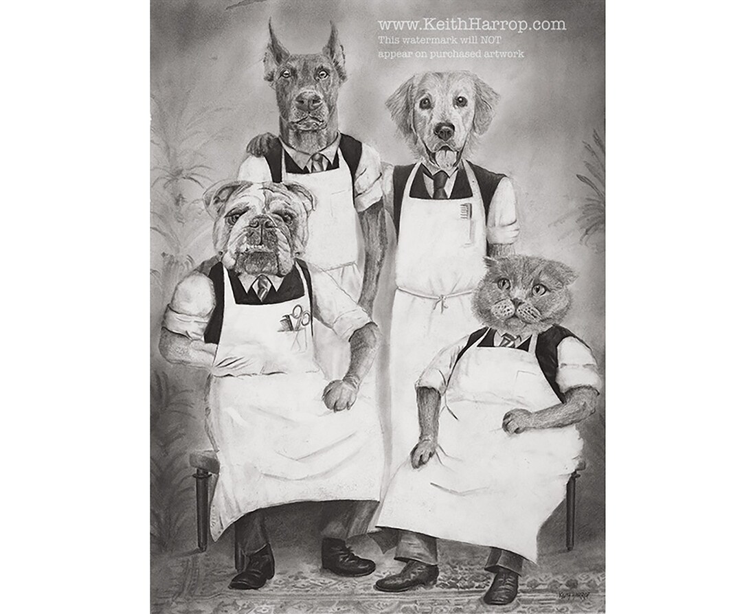 Barbershop Quartet. Original Pencil Art and Signed Prints. #37 ...