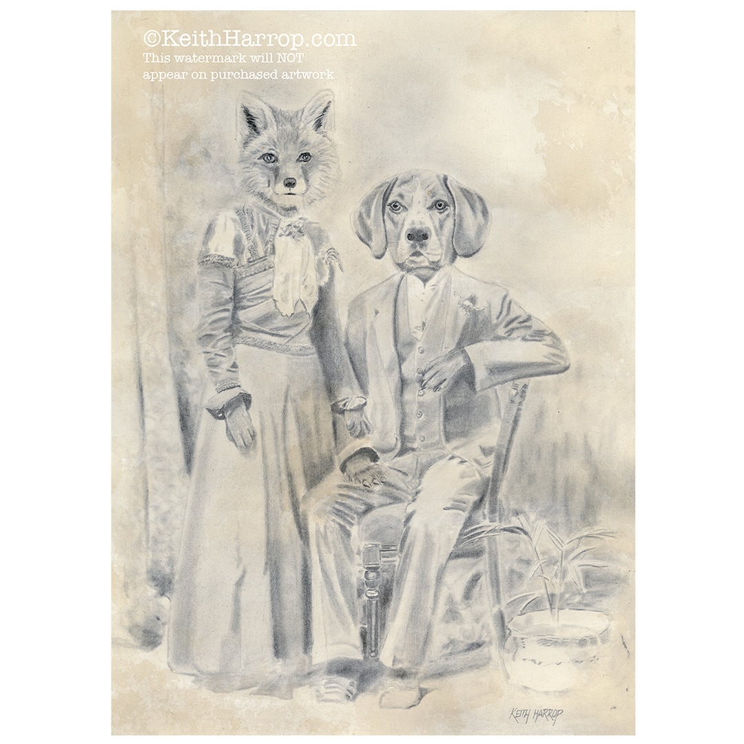 Fox and Hound. Signed Prints. #5 Victorian Animal Art From the Anicurio ...