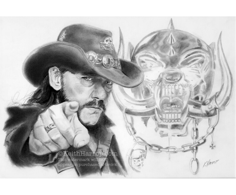 Lemmy (motorhead) - Pencil Illustration. Prints (signed by Artist ...