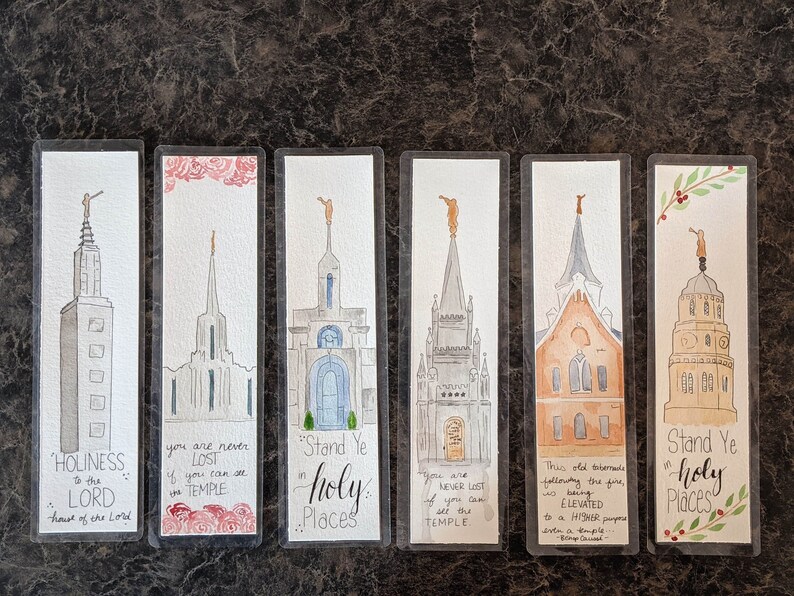BULK Order Bookmarks Physical or Digital. LDS Temple. Any Style ...