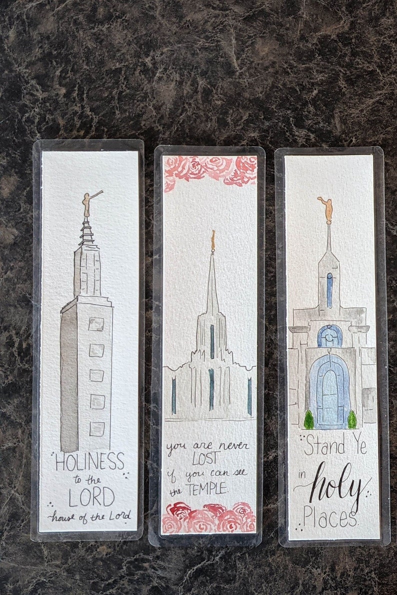 BULK Order Bookmarks Physical or Digital. LDS Temple. Any Style ...