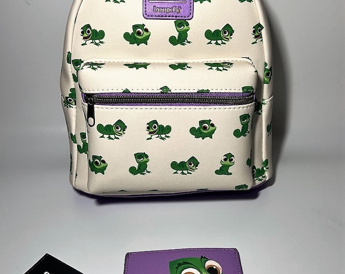 Loungefly Disney Tangled Pascal Lizard Poses Mini Backpack and ...