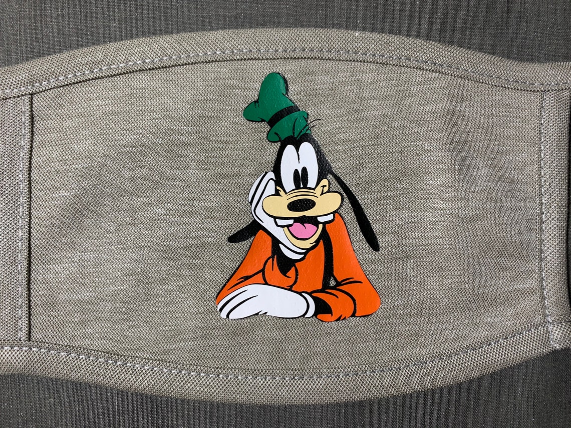 Adult Disney Custom Face Mask Goofy | Etsy