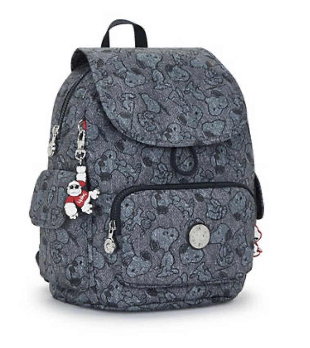 KIPLING X PEANUTS City Pack Snoopy Doggy Denim Print Backpack New Sold ...