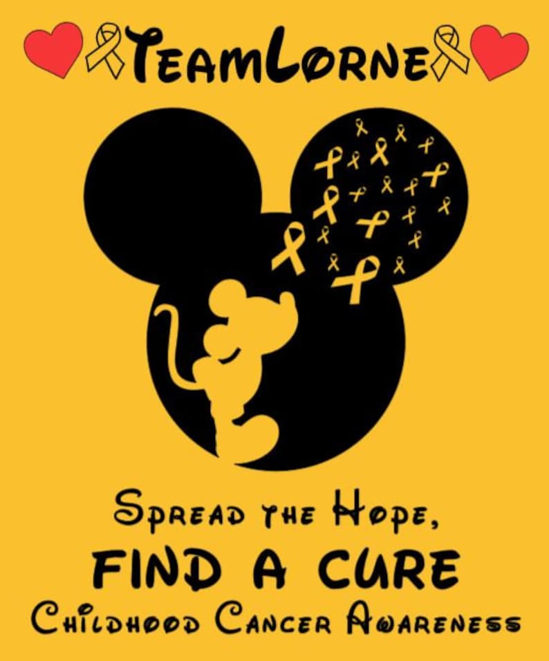 Disney Mickey Mouse Inspired Childhood Children’s Cancer Awareness T ...