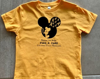 Disney Mickey Mouse Inspired Childhood Cancer Awareness T | Etsy