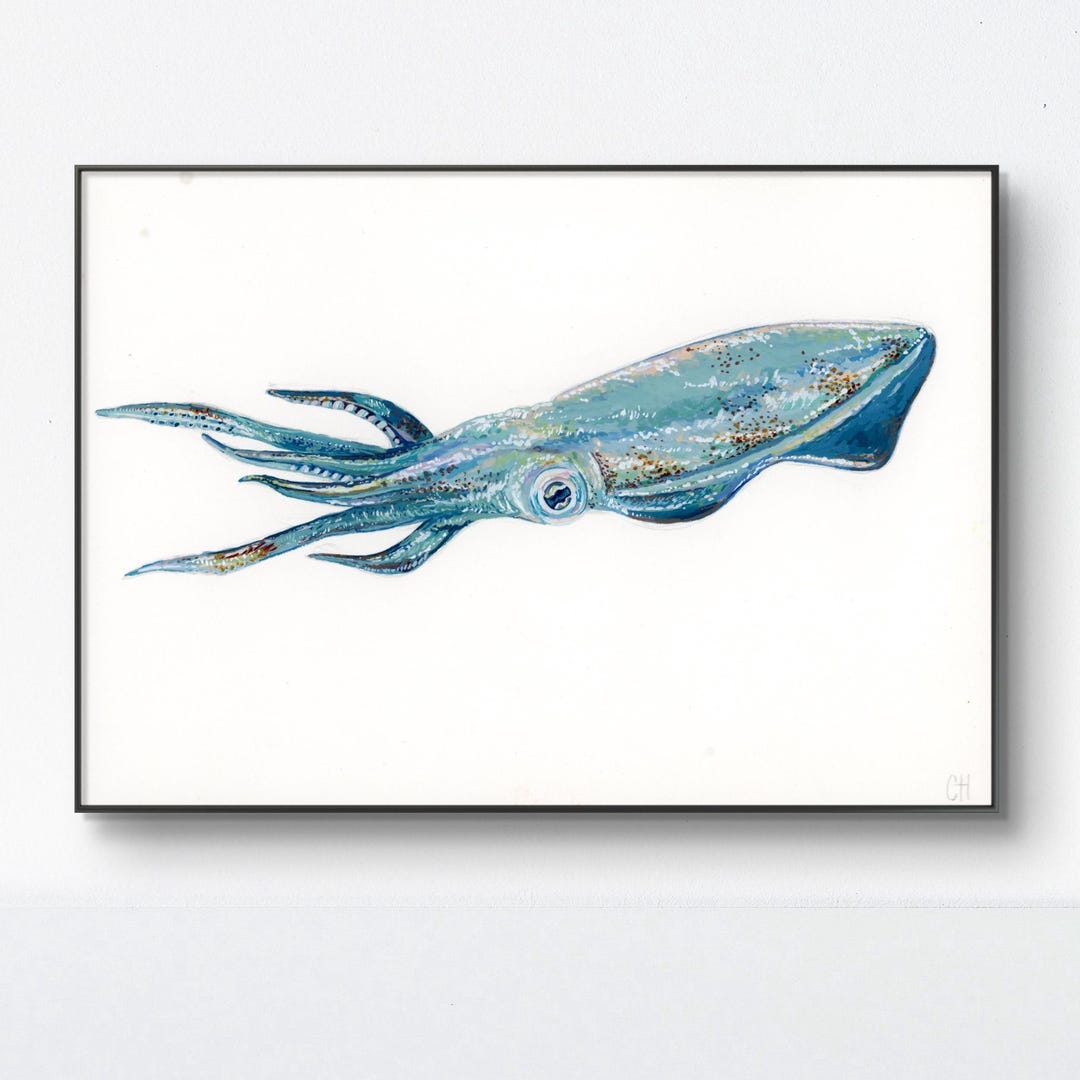 Giant Squid Digital Signed Print - Etsy