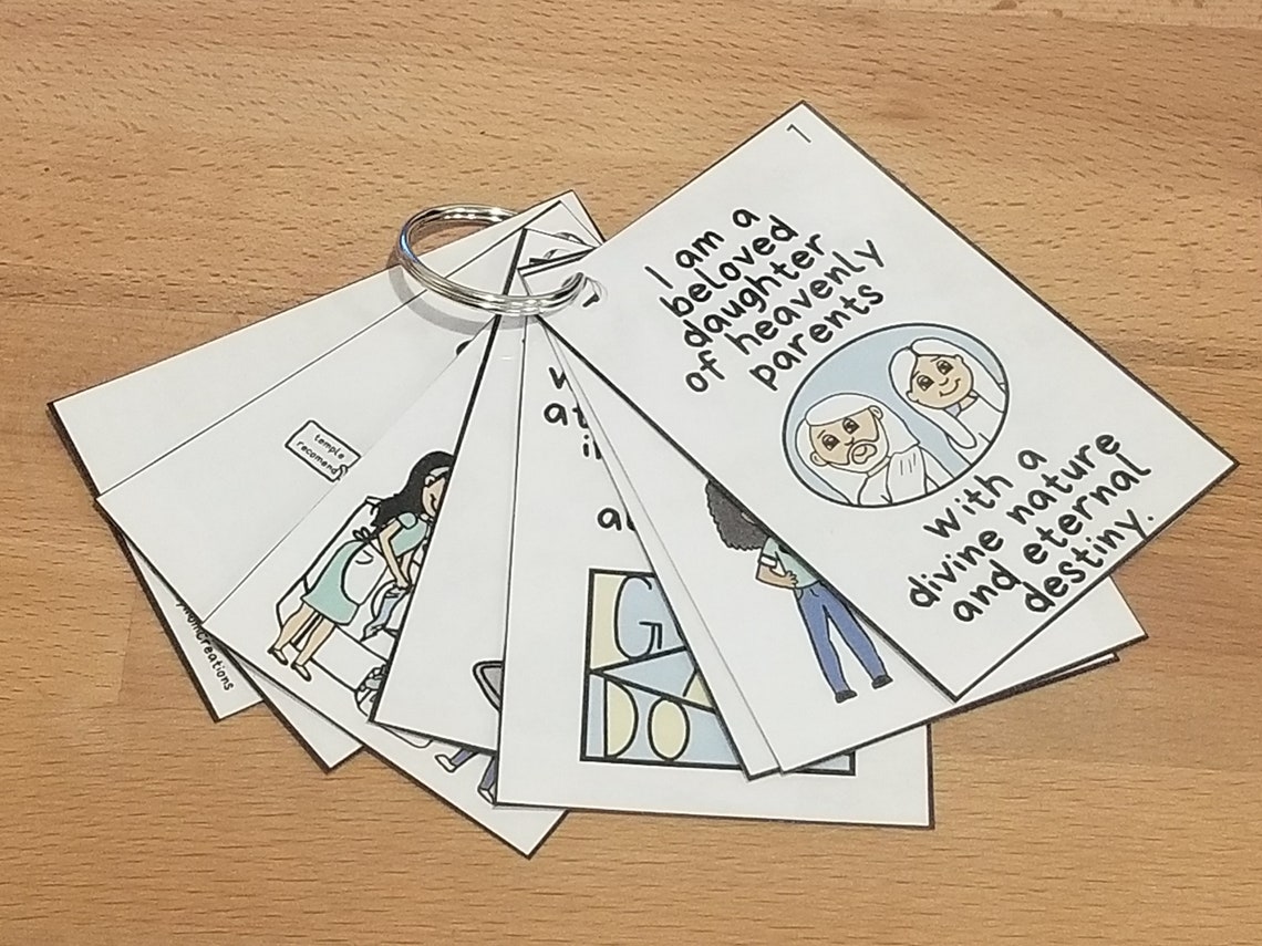 Young Women Theme Memorization Cards (for 5 or Fewer People Please ...