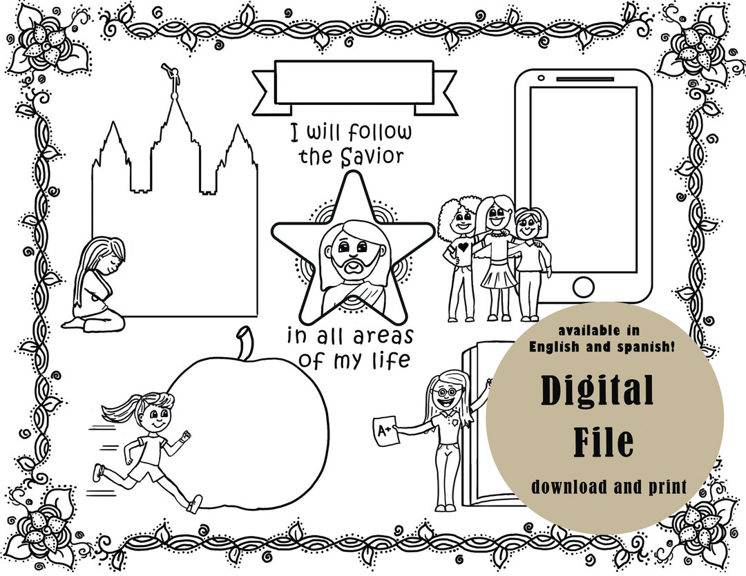 LDS Children and Youth Worksheet Girl - Etsy