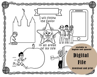 LDS Children and Youth Personal Development Worksheet, 2020 Young Women ...