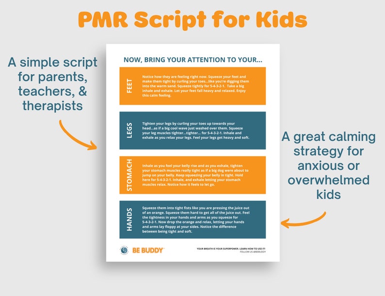 Progressive Muscle Relaxation Script for Kids - Etsy