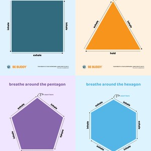 Shape Breathing Exercise Cards, Kids Tension Relief (PDF Pattern) - Etsy