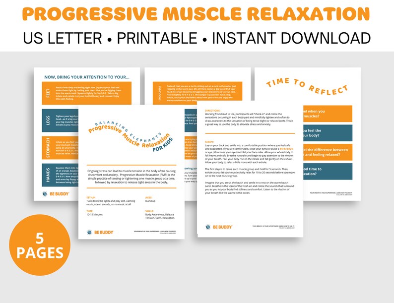 Progressive Muscle Relaxation Script for Kids - Etsy