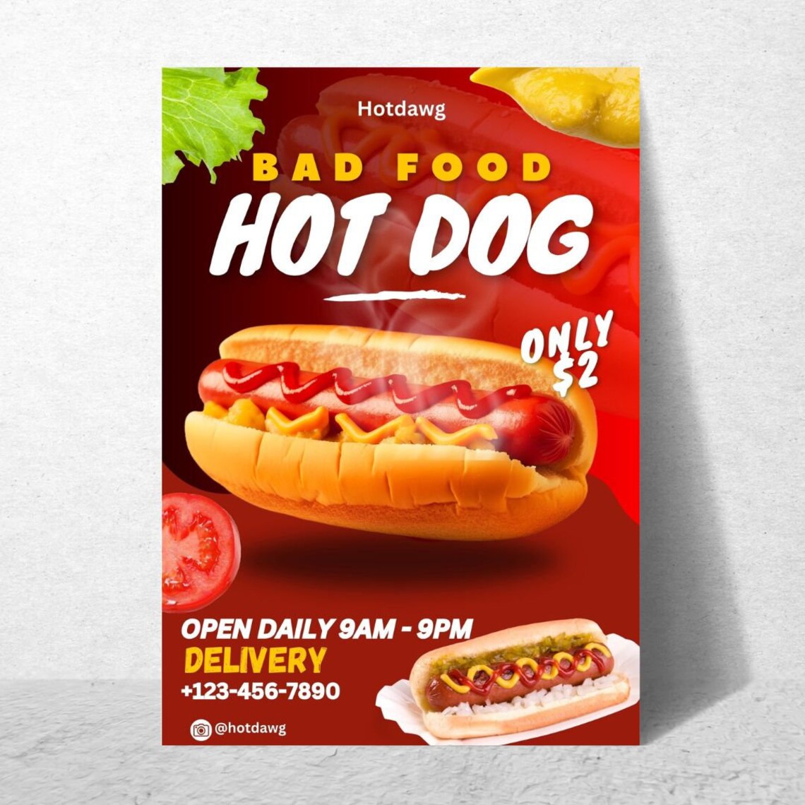 Restaurant Flyer | Hot Dog Flyer |hot Dog Stand | Food Business ...