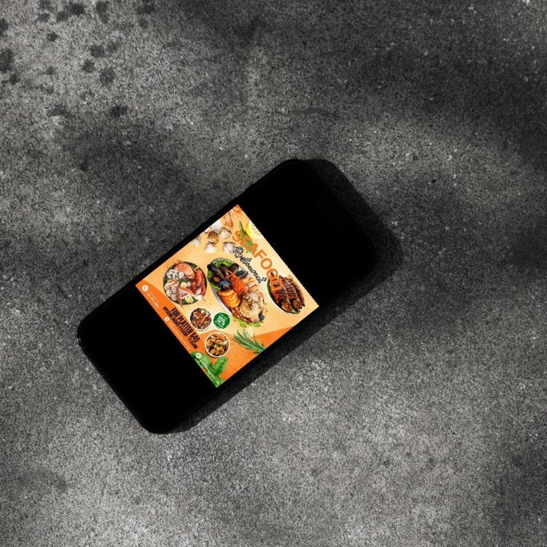 Editable Flyer Template| Seafood Tuesday| Seafood Platter Sale| Seafood ...