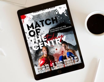 Editable Party Flyer Social Media, Boxing Night Flyer, Party Invitation ...