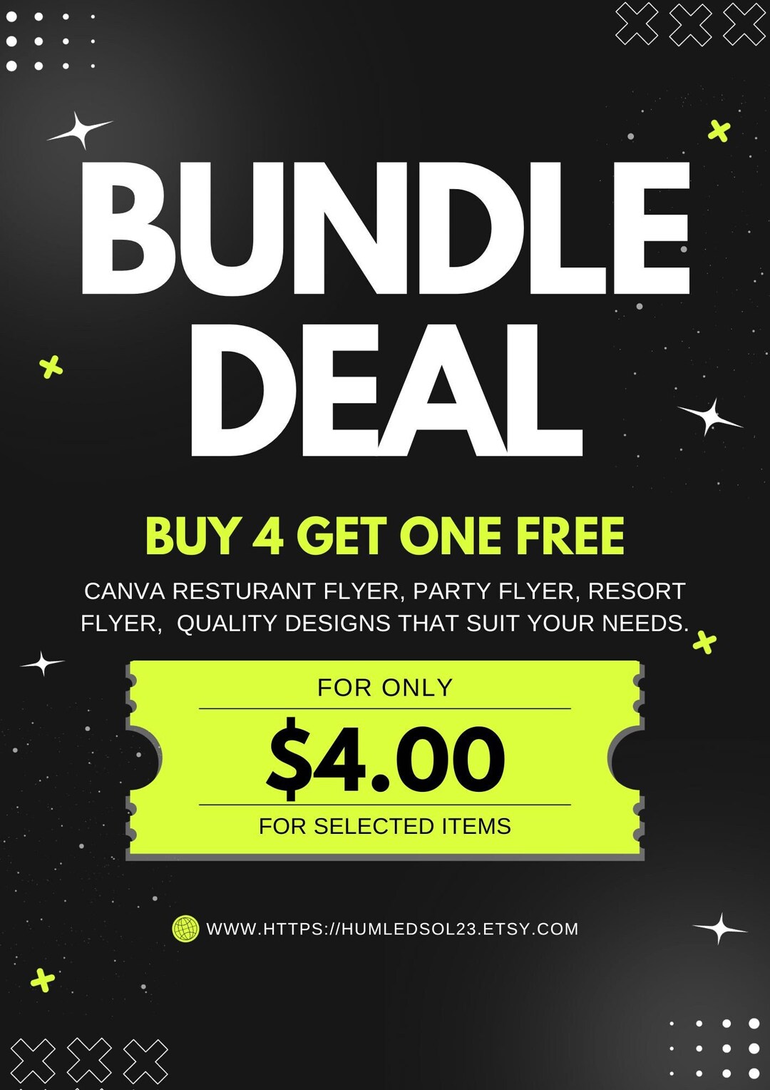 Flyer Bundle Deal Fall Season Sale Flyer| Canva Flyer Template ...