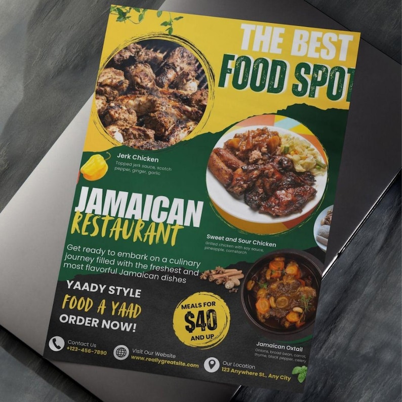 Editable Menu Template| Caribbean Restaurant | Jamaican Food ...