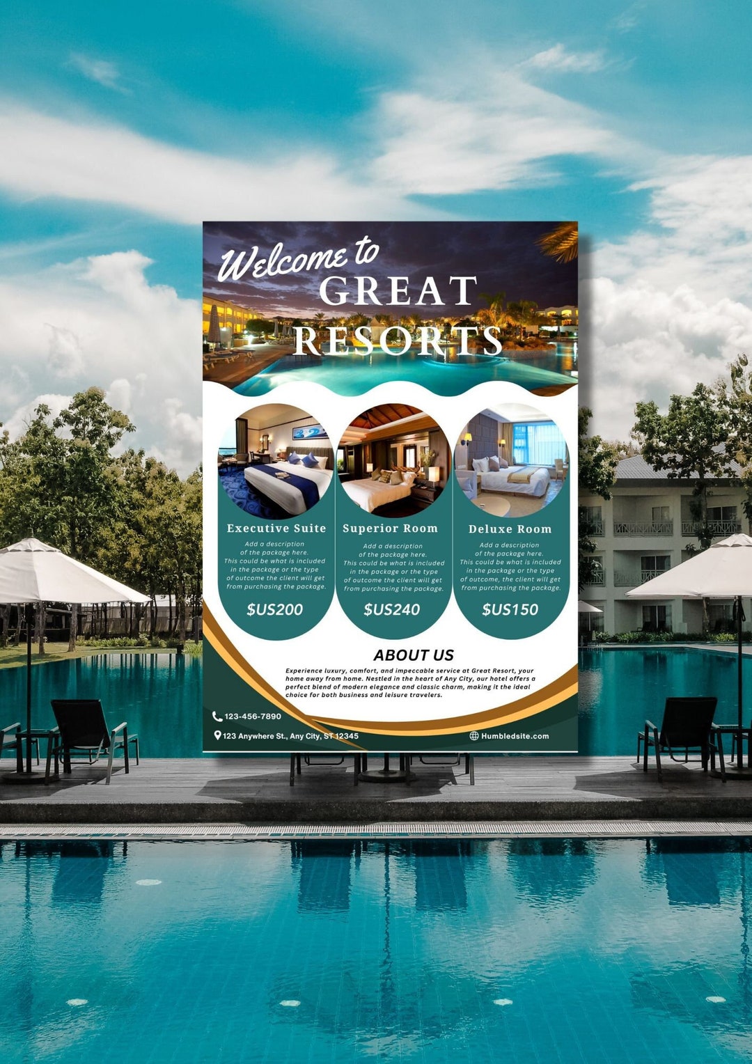 Resort Flyer | Vacation Flyer| Social Media Flyer| Vacation Booking ...