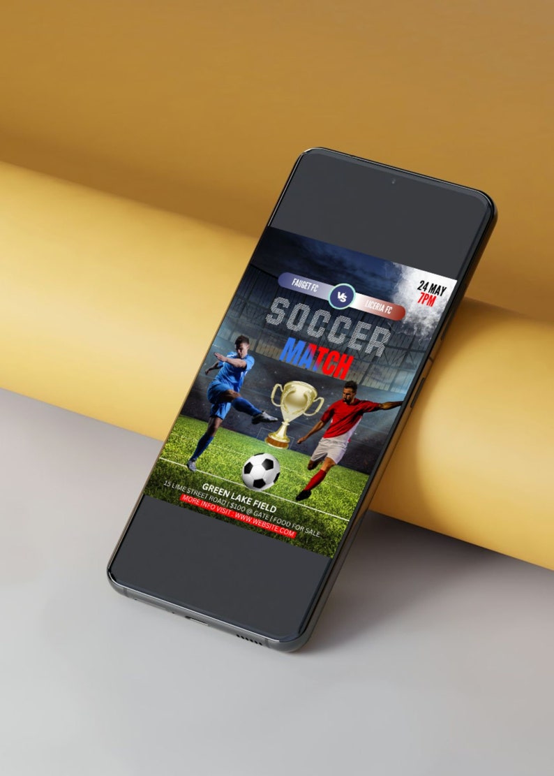 Editable Soccer Birthday Invitation Digital, Soccer Party Invite ...