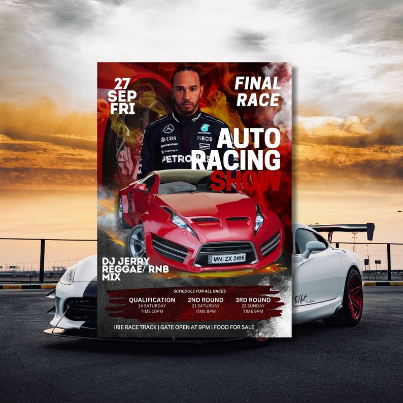 Racing Car Show| Editable Social Media Flyer| Car Show Event Invitation ...