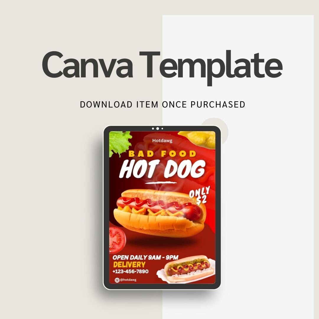 Restaurant Flyer | Hot Dog Flyer |hot Dog Stand | Food Business ...