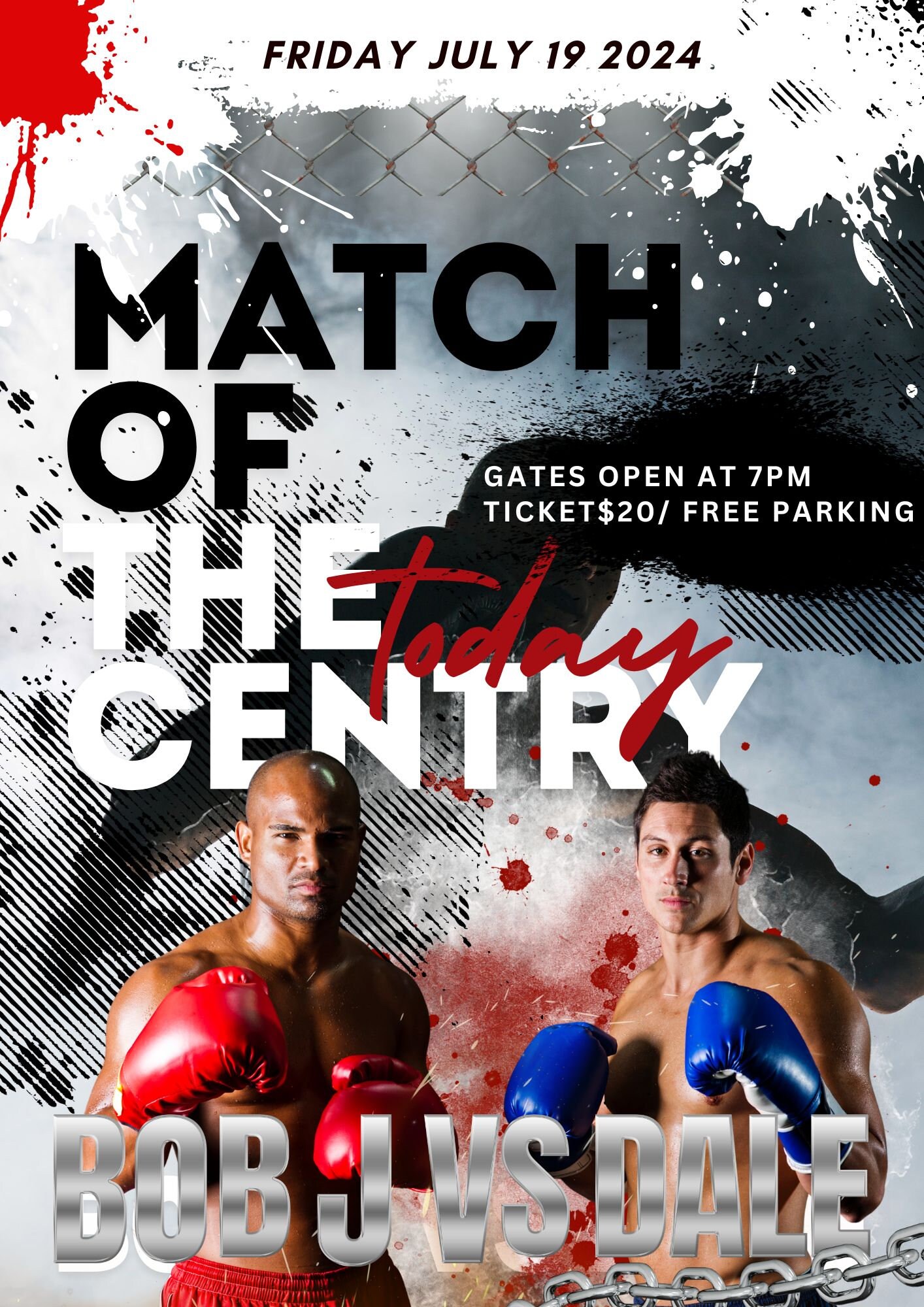 Editable Party Flyer Social Media, Boxing Night Flyer, Party Invitation ...