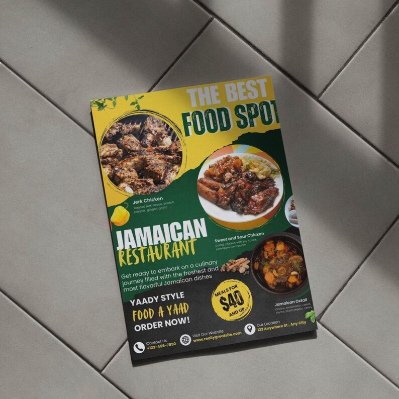 Editable Menu Template| Caribbean Restaurant | Jamaican Food ...