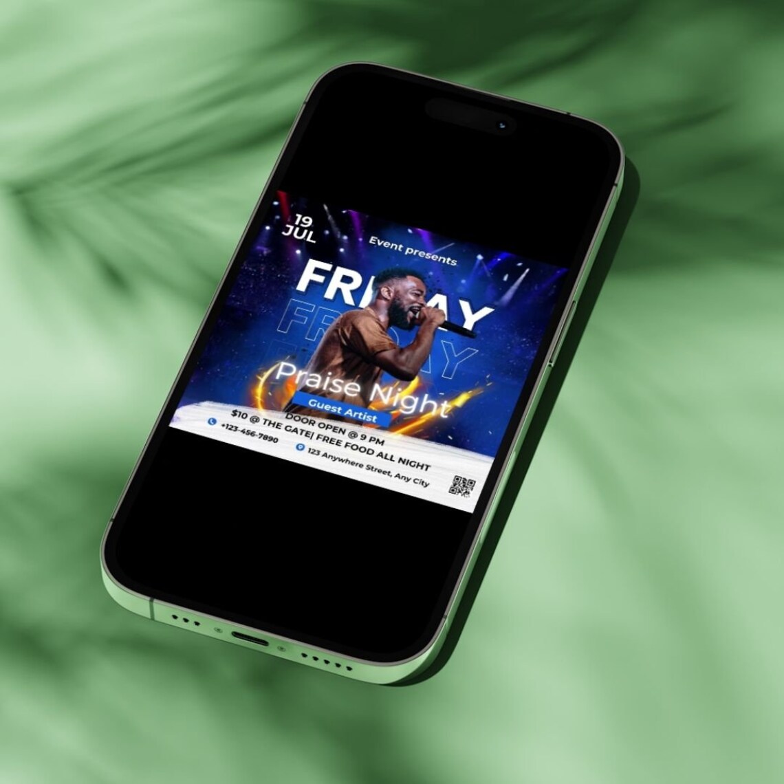 Praise Night Church Flyer Template Concert Youth Night Friday Night ...