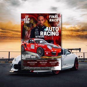 Racing Car Show| Editable Social Media Flyer| Car Show Event Invitation ...