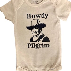 Old Country Western Baby One Piece Bodysuit Onesies® Howdy Pilgrim - Etsy