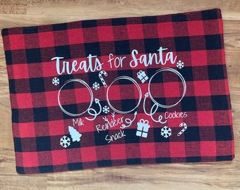 Christmas Eve Placemat Santa Cookies and Milk Reindeer Treats - Etsy