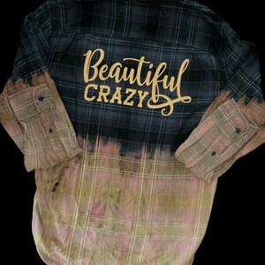 Beautiful Crazy Button Down Distressed Mystery Color Flannel Shirt - Etsy