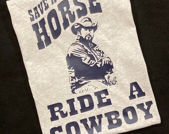 Save a Horse Ride a Cowboy Rip Shirt - Etsy Israel