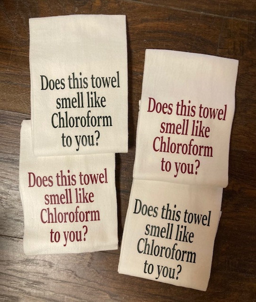 Does This Towel Smell Like Chloroform to You White Funny Cotton ...