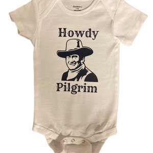 Old Country Western Baby One Piece Bodysuit Onesies® Howdy Pilgrim - Etsy