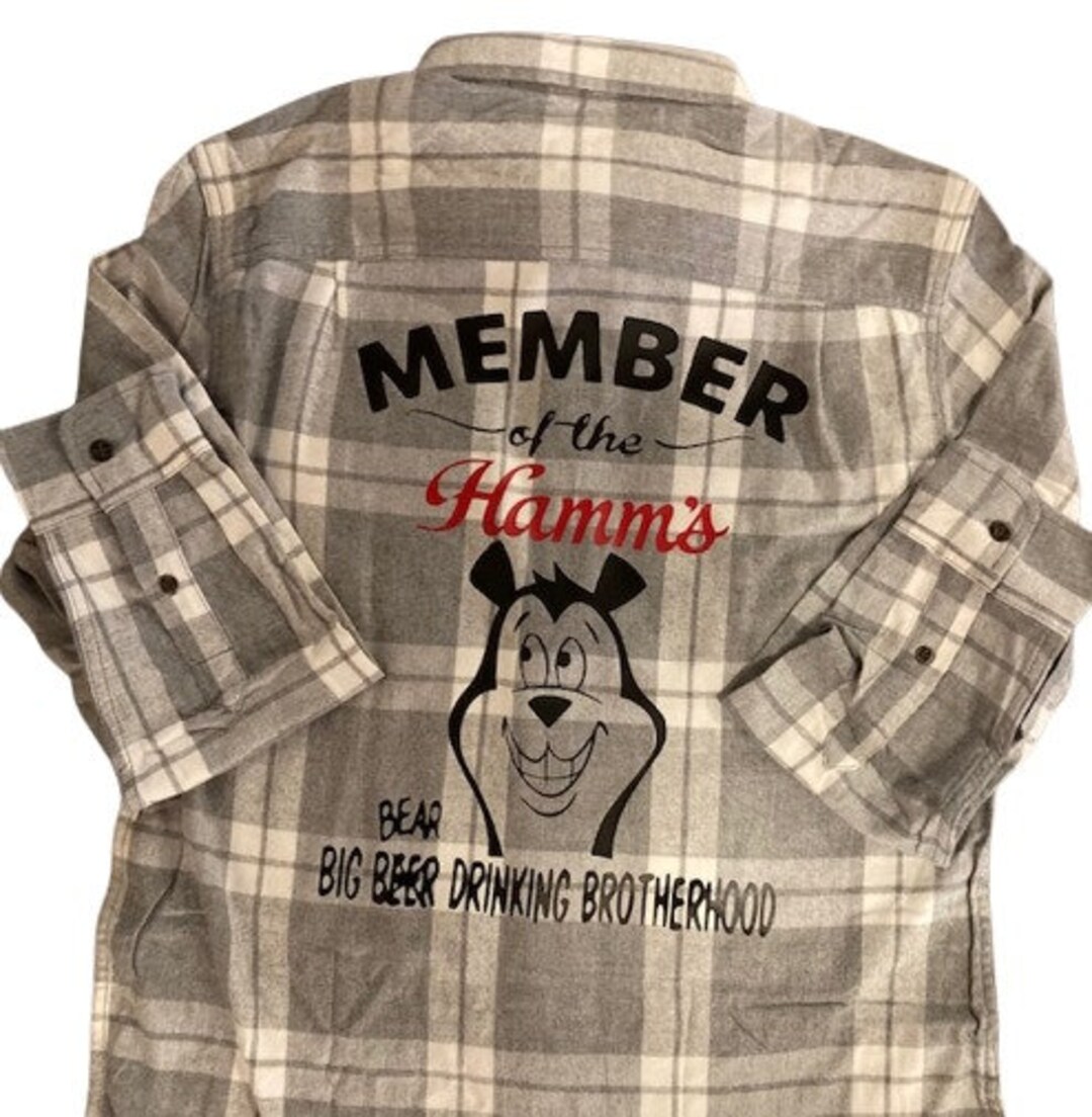 Member of Hamms Drinking Two Pocket Button Down Flannel Shirt - Etsy