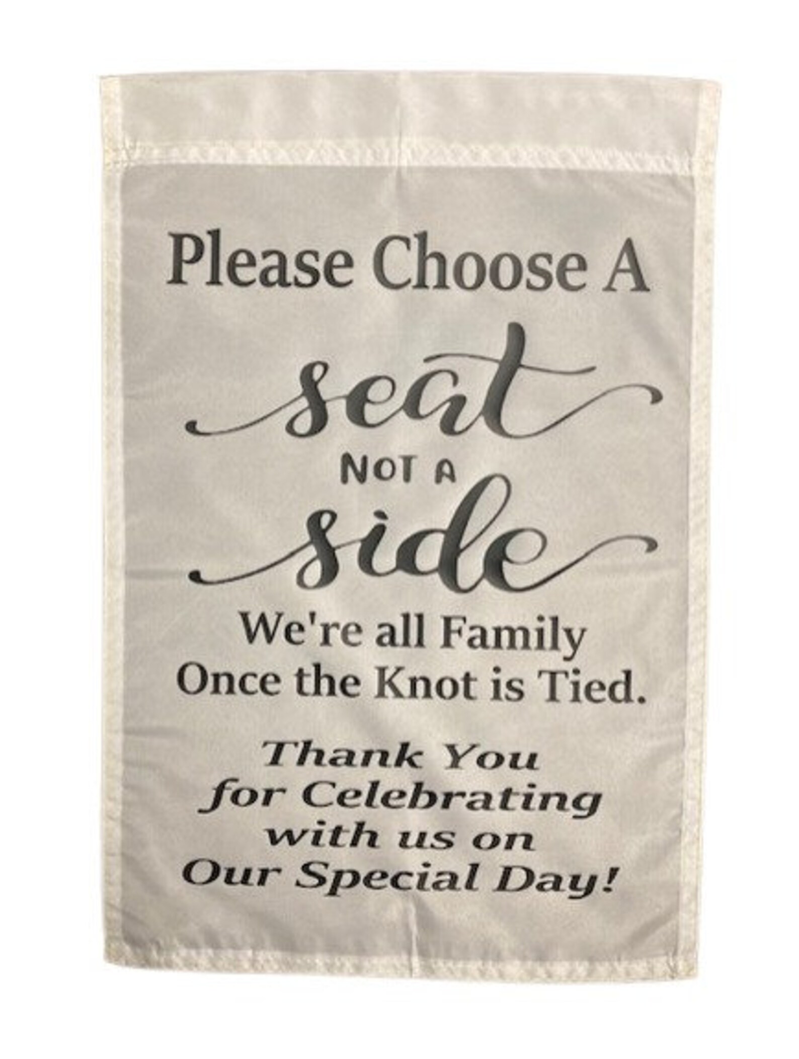 Please Choose A Seat Not A Side Wedding Garden Flag Sign - Etsy