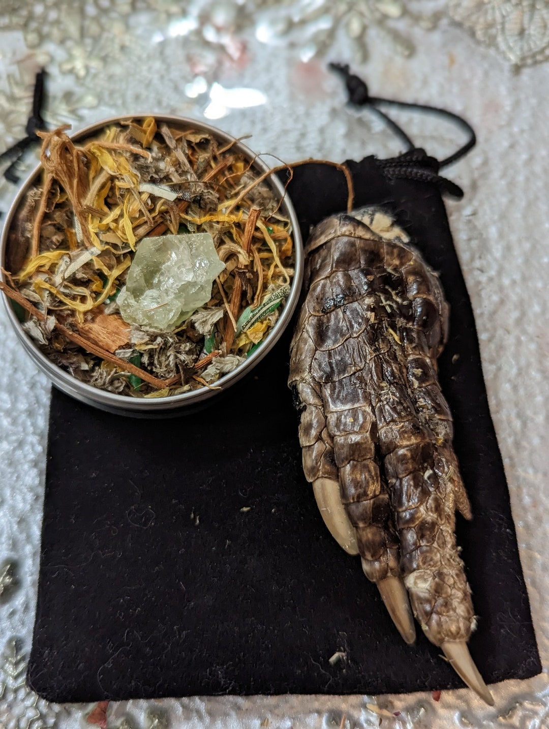 Fixed Alligator Foot/mojo Bag/hoodoo Mojo Bag/ Money Mojo/ Gambling ...