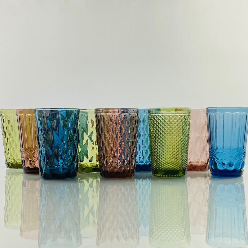 Colored Glassware - Etsy