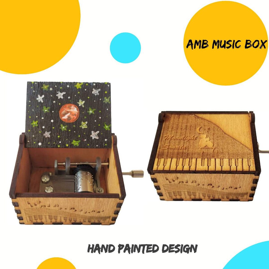 Moonlight Sonata, Beethoven, Hand Crank Music Box, Piano Gifts ...